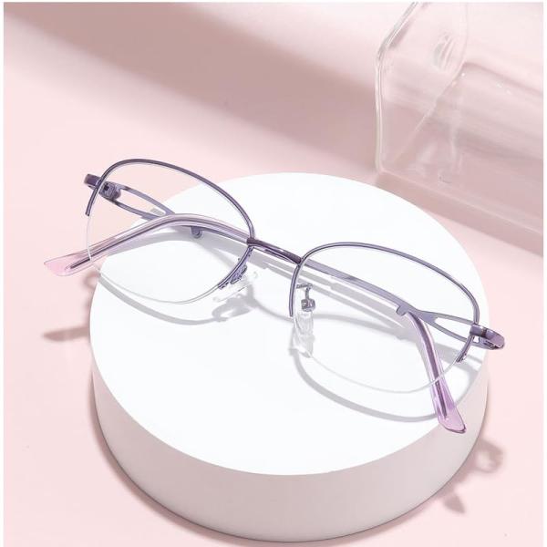 パープル/1.00倍/KD2831・Size:1.00倍Color:パープル・4色展開 &amp; 半フレームで快適 拡大鏡人気のシルバー、ピンク、ホワイト、パープルの4色展開！シンプルな半フレームデザインは視界を遮らず、掛け心地もスッキリ...
