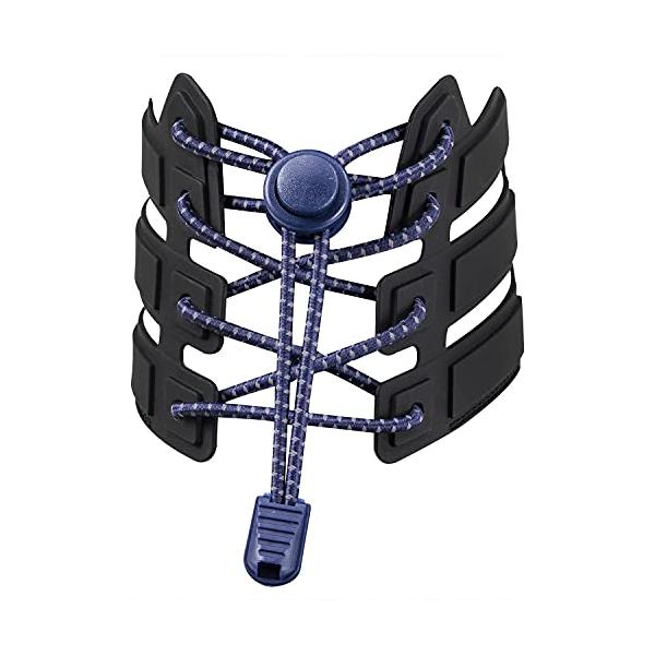 靴ひも海軍/Free Size/-・Color:海軍Size:Free Size・ノータイ弾性靴ひも時間を節約、ストレッチフィットの快適さ、簡単な取り付け、ワンサイズですべてにフィット、安全で耐久性、ファッション、錆びない、着用と破れが簡単...