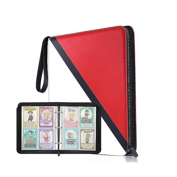 ポケット式白と赤/4ポケット/WR-YOK・Size:4ポケットColor:白と赤・超大容量400枚収納 バインダー両面使用タイプ50枚付き（両面で100ページあります。）1ページには4枚のカードを収納できます。100ページで最大400枚ま...