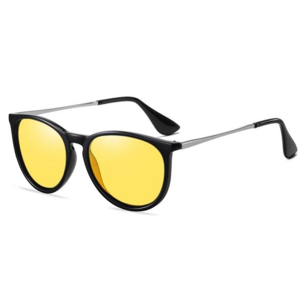 つやのある黒フレーム・イエローレンズ/レンズ幅: 56mm、レンズ高さ: 51mm、テンプル長: 140mm、ノーズブリッジ幅: 18mm、フレーム幅: 144mm/-・Color:つやのある黒フレーム・イエローレンズ・UV400 保護 -...