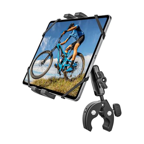 ブラック/-/-・安心・安全設計頑丈な金属製アームを採用し、走行中も高い安定性を確保。タブレットホルダーには四隅をしっかり固定する柔軟なシリコンネットを搭載し、振動やズレを防止。大切なデバイスをしっかりホールドします・調節なハンドルバークラ...