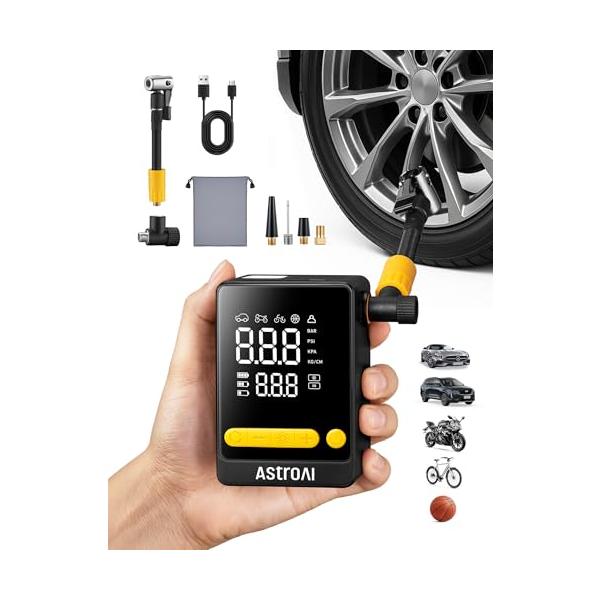 L10MINI-ブラック-/-/ACACL10MIYE・Style:L10MINI-ブラック・2倍速で空気注入 - AstroAI L10 Mini 自転車 空気入れ はあなたの日常活動を強化する頼もしいパートナーです。わずか70秒でタイヤ...