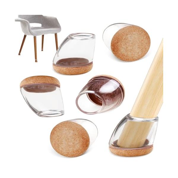 透明/Large/JP-SN-0239・Size:Large・パッケージ内容フェルト椅子脚カバ x 16個。Large-適応サイズ ：丸脚直径（28-36mm）、角脚一辺（20-25mm）。ご注文の際、お手持ちの家具脚のサイズをよくお測りく...