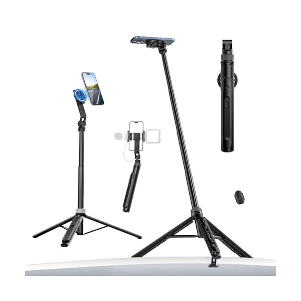 ブラック/-/-・Color:ブラック・パッケージ個数:1・2025年2in1自撮り棒 MagSafe用自撮り棒ではスマホを固定する部分が強力マグネットへ進化しスマホをしっかり吸着固定した。マグネットリングが変形してコールドシュー付のスマホ...