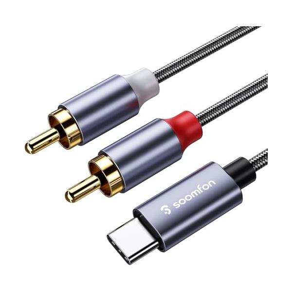 USB-C(オス) - 2RCA(オス)/2M/-・Color:USB-C(オス) - 2RCA(オス)Size:2M・USB-C RCA変換USB-Cポートを搭載したAndroidスマホ/タブレット、iP15、iPad、MacBookなど...