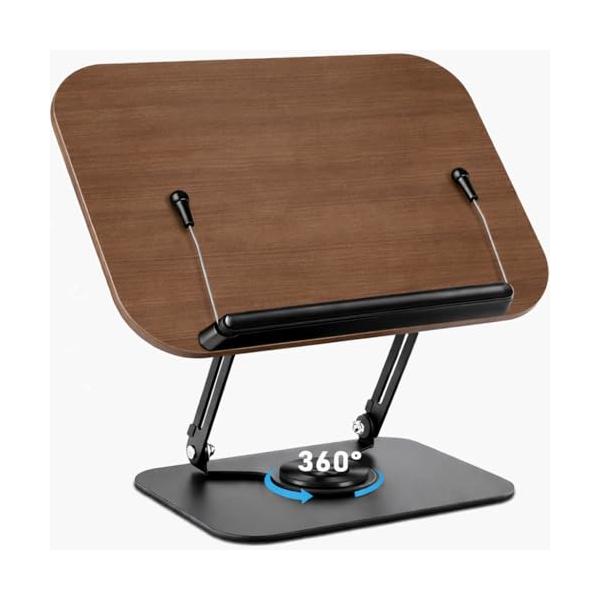 天然木天然木/-/-・Color:天然木・15インチ超大サイズ・自然素材で心地よい書見本を見開きで立てかけられるので、読書中も両手が自由に使えて便利。高品質な天然木とアルミ合金で作られたブックスタンドは、15インチの広々サイズで厚みのある本...