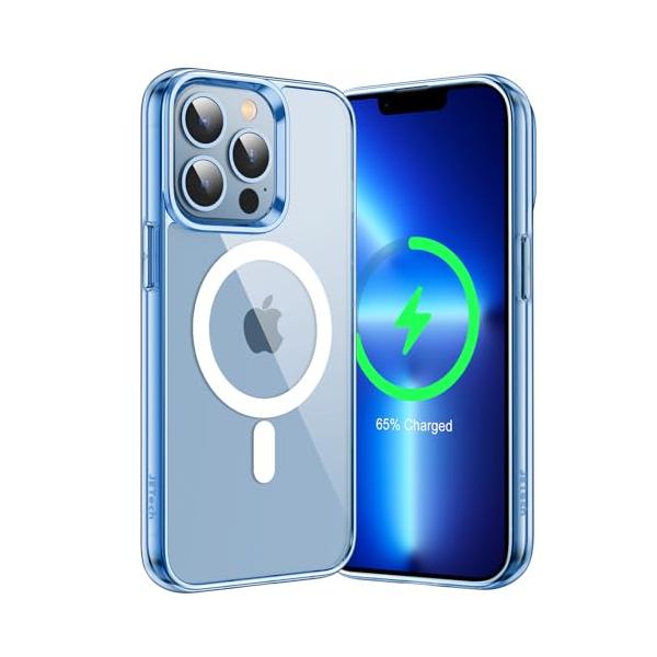 シエラブルー/-/3693T・Color:シエラブルー・[互換性] iPhone 13 Pro (6.1インチ)用に特別に設計されています。38個のマグネットを内蔵し、すべてのMagSafeアクセサリーに対応できるクリアケースです・[強力な...
