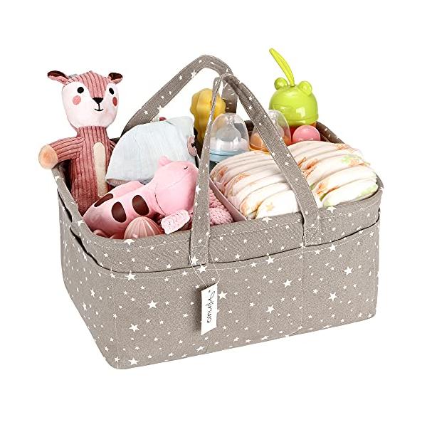 グレー　ライトスター/44x33x22センチメートル (x 1)/HWSB0002GREY-Little Star・Color:グレー　ライトスター・パッケージ個数:1・スペース活用３面でマジックテープが付いて仕切り、収納ボックスの中を分割...