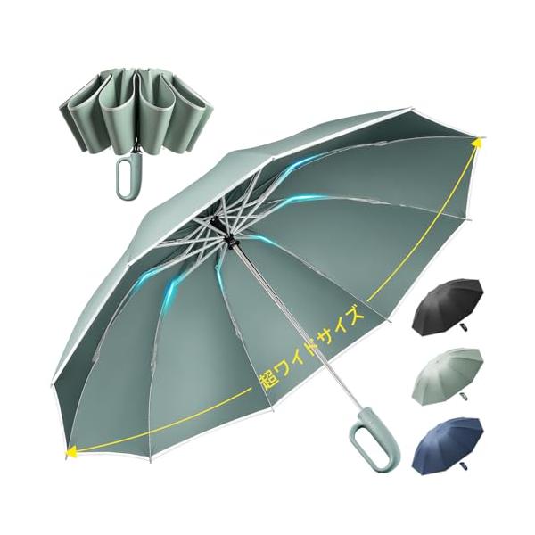 グリーン/大型/-・Color:グリーン・パッケージ個数:1・?一振りで速乾！抜群の310T撥水性傘布の概念を変える、驚異の310T高密度素材を投入。生地表面には、世界トップクラスの撥水技術であるテフロン加工を贅沢に施しました。使用後はわず...