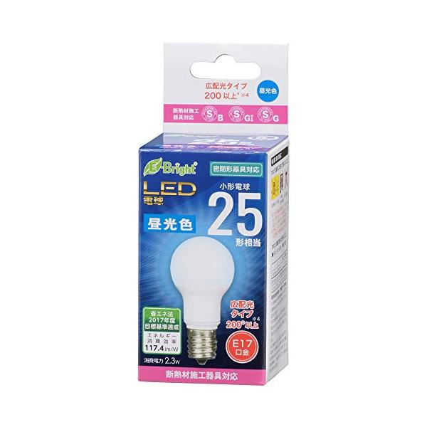 昼光色/25形相当/LDA2D-G-E17 IH2R1・Color:昼光色Size:25形相当・パッケージ個数:1・小形電球25形相当の明るさ・配光角約200°以上の広配光タイプ・断熱材施工器具（SB・SGI・SG形表示器具）対応・密閉形器...
