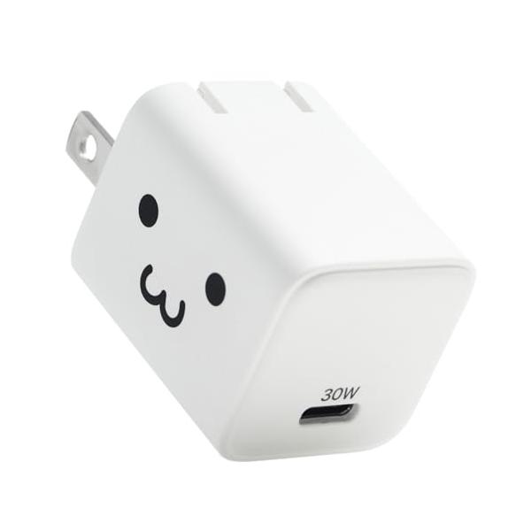 1)充電器単体しろちゃん/-/EC-AC10230WF・Color:しろちゃんStyle:1)充電器単体・パッケージ個数:1・コンパクトなのにパワフル。対応するスマートフォンはもちろん、Macbook Airも充電できるAC充電器です。手の...