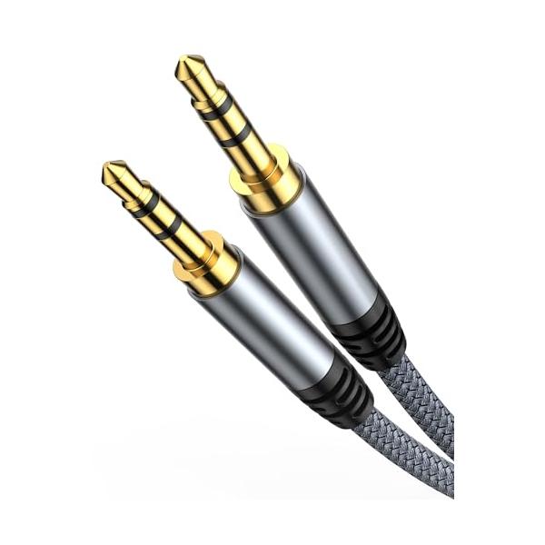 グレー/0.5m/-・Size:0.5mColor:グレー・パッケージ個数:1・完璧なフィット: 3.5mmジャックは、精密なコネクター形状と24カラットの金メッキ構造により、良好な導電性、プラグの抜き差しに強く、インターフェースの緩みに強...