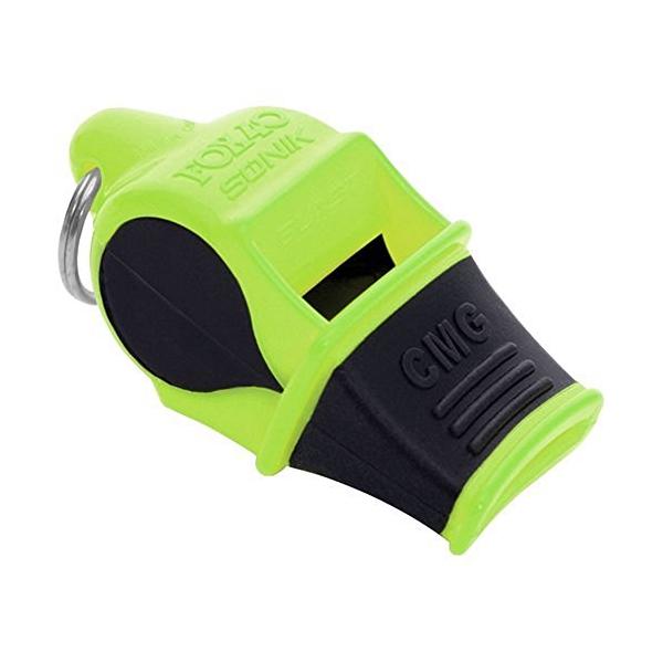 Sonik Blast CMG ホイッスルイエロー/ブラック/With Lanyard/15A7・パッケージ個数:1・Fox 40ソニックブラストマリンホイッスルとスチール分割リングと分離式ネックストラップ付・Fox 40 ソニックブラスト...