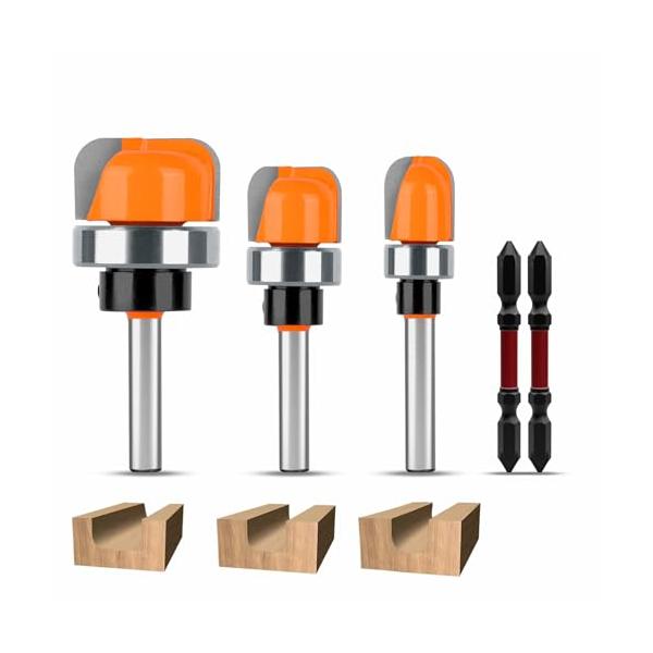 とうこうしょく/直径28.6mm×長さ15.9mm×全長64.4mm/U溝ビット・Model:U溝ビット・?仕様：3本セット 6mm軸 U溝ビット。サイズ：28.6mm×15.9mm×64.4mm、19.05mm×15.9mm×59mm、1...