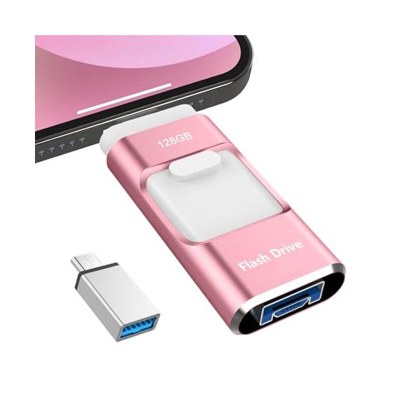 ピンク/アプリ不要128GB/OTG-UD50・Size:アプリ不要128GBColor:ピンク・専用アプリ不要、全面的にアップグレード！専用アプリをダウンロードしないと使えない？最新技術でアップグレードされた新版のiPhone対応USBメ...