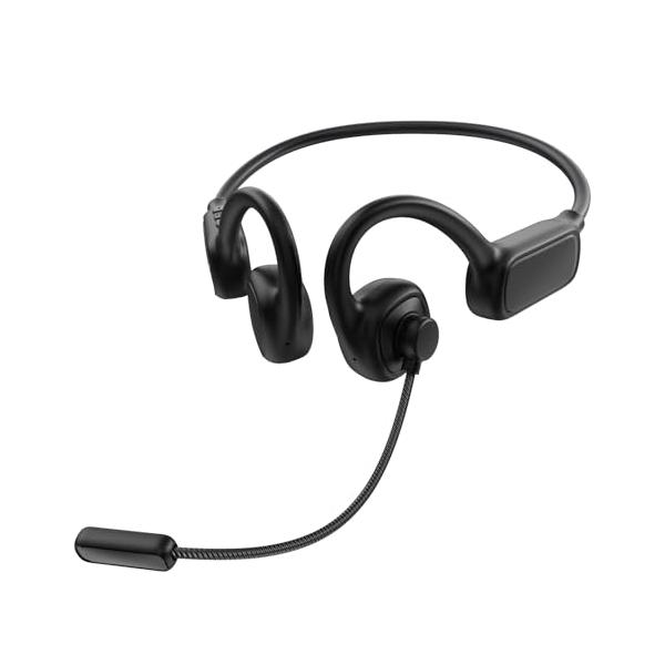 ブラック/-/W3・??????????????ビジネスに最適！オープンイヤー イヤホンこのbluetooth ヘッドセットは骨伝導イヤホン Bluetoothのような耳を塞がないデザインで、移動中や職場、デスクでも周囲との繋がりを保つこと...