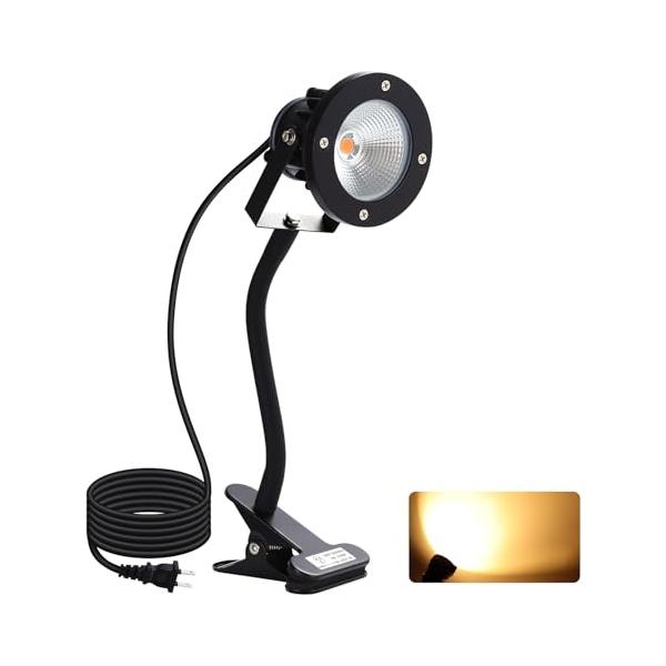 屋外看板用照明クリップランプ 1個入 電球色/フレキシブルアーム/FM-JZD7-W・Color:クリップランプ 1個入 電球色Size:フレキシブルアーム・最新モデル・PSE認証済電圧：AC100V 85-265V可用 / 消費電力：7W...