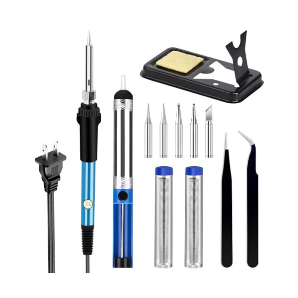 ? 安全の絶縁シリカゲル付き はんだごて使用の際にご安心ください。アイロン上の絶縁シリカゲルでアイロンの高温または地面に落とし、アイロンをアイロンされているから保護するのを効果的になります。初心者には使いやすいセットで、玄人の方が使っても、...