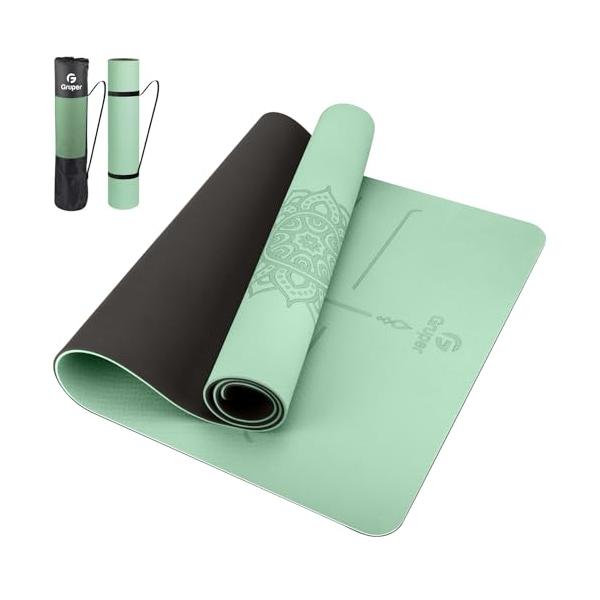 緑+ブラック/183cm x 80cm x 0.8cm/-・Color:緑+ブラック・? 材質&amp;大きいサイズヨガマニアが強烈に推薦される無毒無臭な無害TPE材料を採用し、身体にも環境にも友好的です。サイズは183*80cm、厚み8m...
