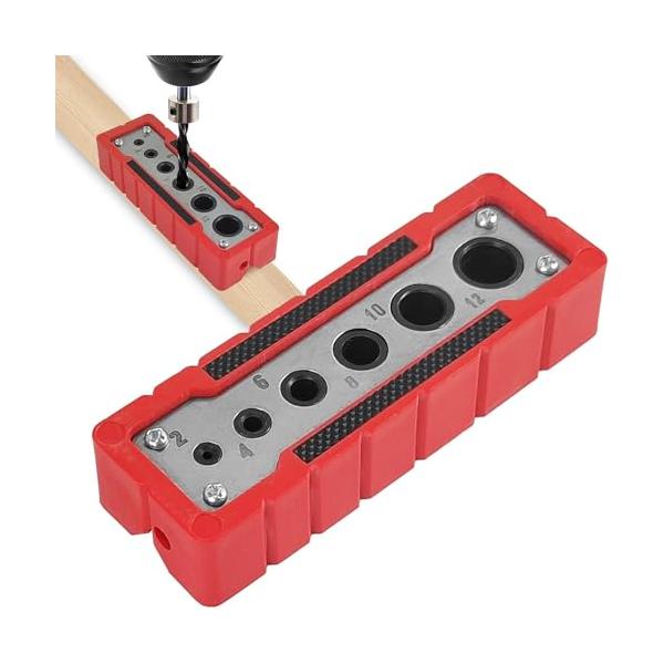 赤/-/1・製品仕様サイズ：12*4.2*2.3cm。穴径: 2mm、4mm、6mm、8mm、10mm、12mm、さまざまなニーズに対応します。・高品質高品質の金属とプラスチック素材で作られており、頑丈で耐久性があり、耐衝撃性があり、長期間...