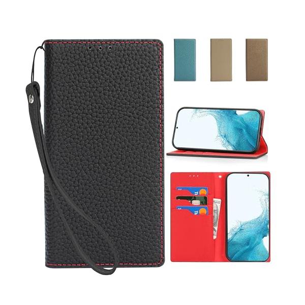 手帳型ブラック/Galaxy S22 Ultra/2、Galaxy S22 Ultra・Size:Galaxy S22 UltraColor:ブラック・?対応機種Galaxy S22 Ultra SC-52C SCG14素材高級牛本革 ★対...