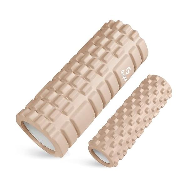 カーキ/-/Y1・Color:カーキ・全身に対応：お得な大・小2個セット大きいフォームローラー：長さ33cm×直径14cm 小さいフォームローラー：長さ30.7cm×直径9.7cm フォームローラーは2個セット、サイズが違うので、身体の部位...