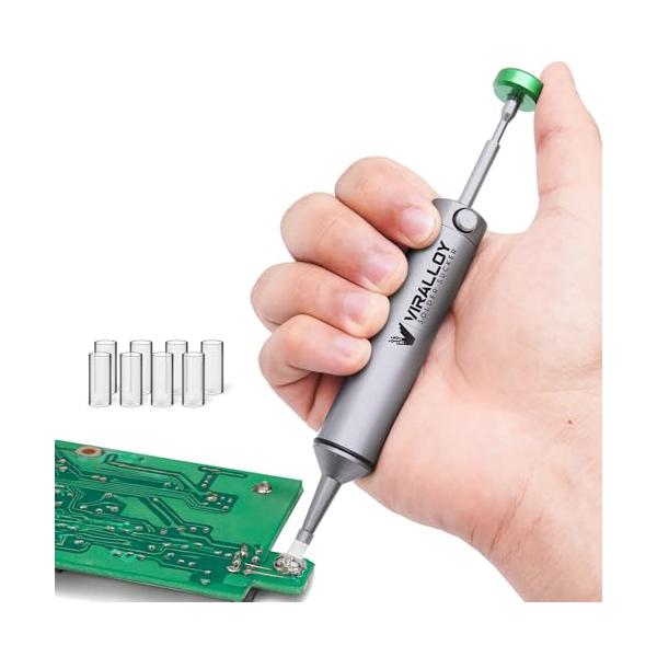 ペンシル-/-/SS-786・パッケージ個数:1・強力真空吸引 ? 高テンションスプリング搭載のはんだすいとり器（ハンダ吸い取り器）で、溶融はんだを瞬時に除去し、電子基板修理を効率化。・耐熱シリコンノズル ? 最大約350°C対応で、精密な...