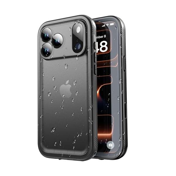 ブラック/iPhone 17 Pro Max 防水ケース/Wateproof case for iPhone 17 Pro Max・Size:iPhone 17 Pro Max 防水ケースColor:ブラック・IP68規格＆完全防水 iPh...