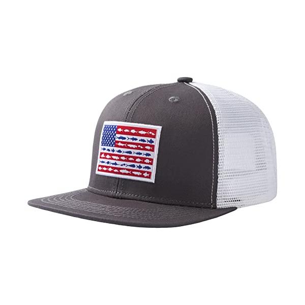 フラットチャコールグレー/フィッシュ フラッグ/Free Size/Bassdash-Capuchon・Size:Free SizeColor:チャコールグレー/フィッシュ フラッグ・BASSDASH新デザイン迷彩柄カッコいいフラットブリム...