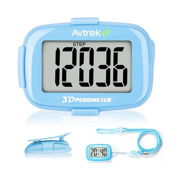 青/-/-・Color:青・使いやすい: シンプルで独立した歩数計。電源を入れるだけですぐに使えます。使いやすいインターフェースを備えており、スマートフォンを充電したりアプリをロードしたりする必要はありません。 Bluetoothもアプリも...