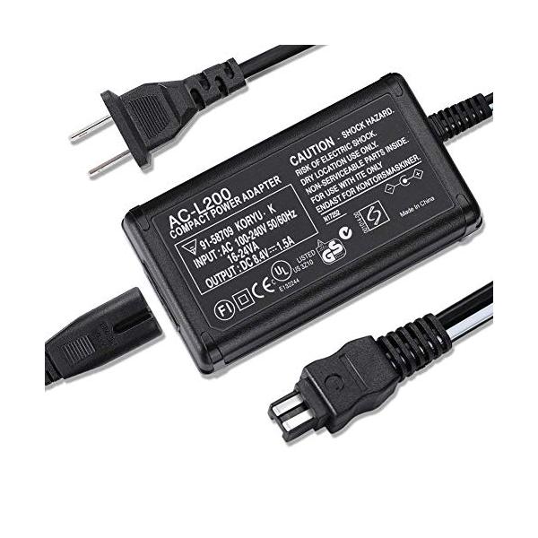 ブラック/-/AC-L200C AC・パッケージ個数:1・対応機種AC-L200C ACアダプター Compatible SONY Handycam Camcorder DCR-SX40 DCR-SX41 DCR-SR42 DCR-SX44...