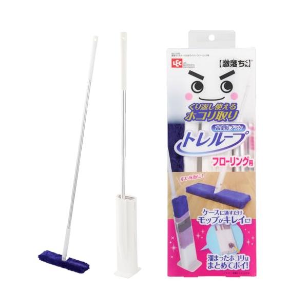 フローリング用ホワイト/約（75×100×1220H）mm/S01338・Style:フローリング用Color:ホワイト・パッケージ個数:1・ケースに通すだけでいつでもモップがキレイ！ケースに溜まったホコリはまとめてポイ！・くり返し使えるの...