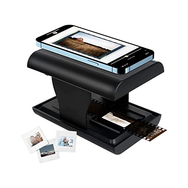 default/-/-・パッケージ個数:1・昔の思い出を蘇らせるスライドやネガをトレイに挿入し、内蔵のLEDバックライトを点灯させ、スマートフォンのレンズを穴に当て、クリックで撮影します。パソコンや高価なスキャナーを使う必要はありません。・...