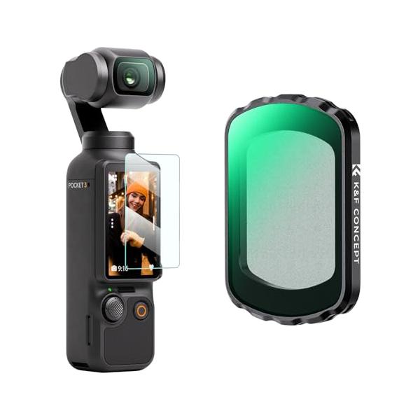 1/2ブラックミスト・Style:1/2ブラックミスト・パッケージ個数:1・磁気式で着脱が超簡単?磁力により脱着できるタイプなので、一般的なフィルターとは違い、K&amp;F CONCEPT OSMO Pocket 3用フィルターの脱着がと...