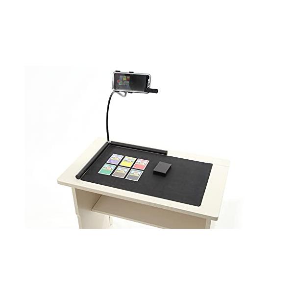 ブラック/-/4580645820431・カードゲームのリモート対戦をスマホ1台で完結！・スマホ以外の別モニターやウェブカメラは不要・セッティングが究極に簡単になるように設計・90度の形の足がついていて、テーブルや床に置くだけ・プレイマット...