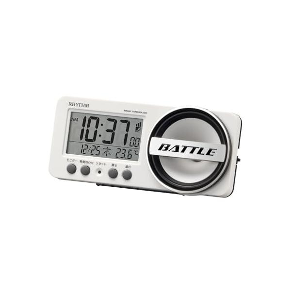 ホワイト(アラーム音1種類)/小/8RZ241SR03・Color:ホワイト(アラーム音1種類)・パッケージ個数:1・・サイズ:6.1×13.2×5.8cm、本体重量:約180g　・使用電源:単3形マンガン乾電池×2本(別売)　・ムーブメン...