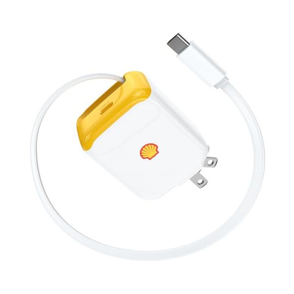 ホワイト/-/-・内蔵式伸縮TYPE-CケーブルShell 30W急速充電器には、内蔵式TYPE-Cケーブルが搭載されています。自動巻き取り式TYPE-Cケーブルは20 000回以上の使用に耐える耐久性を誇り、必要な時にサッと引き出し、不要...