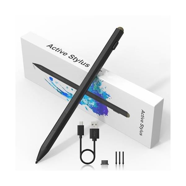 ブラック/-/SP03-BK-Gla・Color:ブラック・パッケージ個数:1・Type C急速充電と長時間スタンバイMicrosoft Surface 用スタイラスペンは約 5 〜 10 分で充電でき、10 時間連続使用できます (急速充...