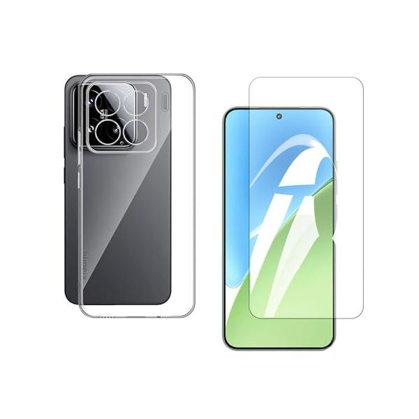クリア/1+1Xiaomi 15/-・Size:1+1Xiaomi 15・1.対応機種：Xiaomi 15 専用 1枚ガラスフィルム+1枚透明 TPU ケース。ご購入前に必ず機種をご確認ください。ケースとの干渉なしガラスフィルムはスクリーン...