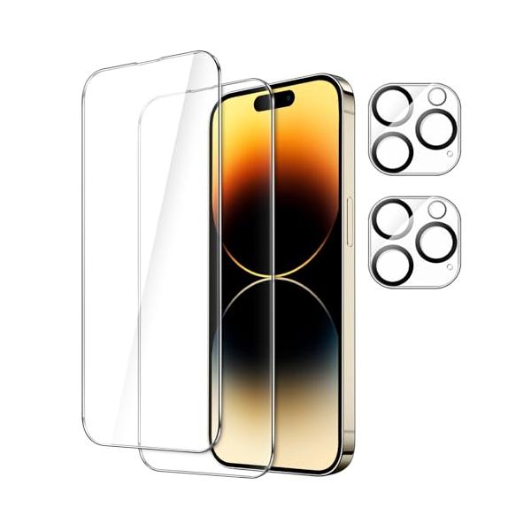 透明/iPhone 14 Pro Max/1227-・Size:iPhone 14 Pro Max・[全面保護] iPhone 14 Pro Max 6.7インチに適合します。画面の端から端まで最大限にカバーし、正確なスピーカーカットアウト...