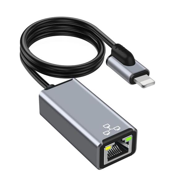 iPhone有線LANアダプター-/45CM/BOTJP-LRJ5518・Style:iPhone有線LANアダプターSize:45CM・理想的なライトニング→RJ45の変換アダプタを通してスマホ/タブレットをルーターと接続し、イーサネット...