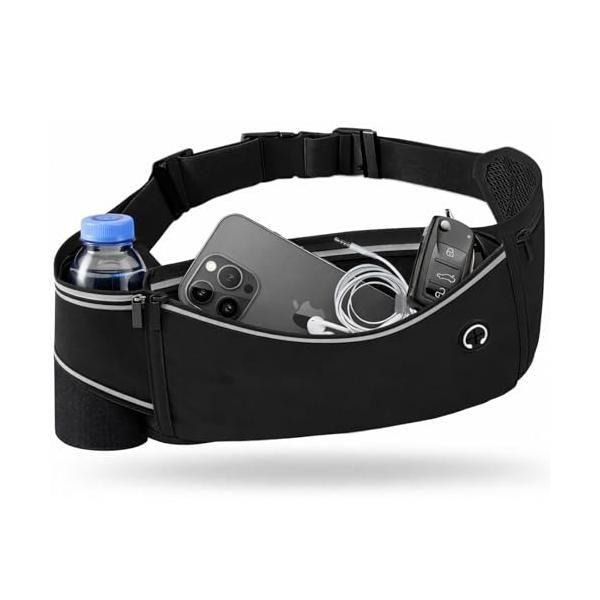 ボトル対応版 ブラック/60〜120cm/LHY-PBYB-SH-BK・Color:ボトル対応版 ブラック・2タイプ展開：通常版／ボトル対応版通常版は薄型・軽量で体にフィットしやすいウエストポーチ。ランニングやジム、通勤時のスマホ・鍵・カー...