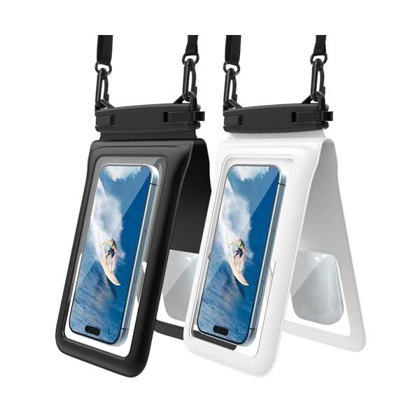 BlackWhite/-/-・Color:BlackWhite・「収納性にプラスしたダブルケース仕様」スマホを装着するケース以外にもう一つのケースを設けてあり、同じくスマホも収納できる他、貴重品のクレジットカード、現金、鍵などの小物もスマホ...