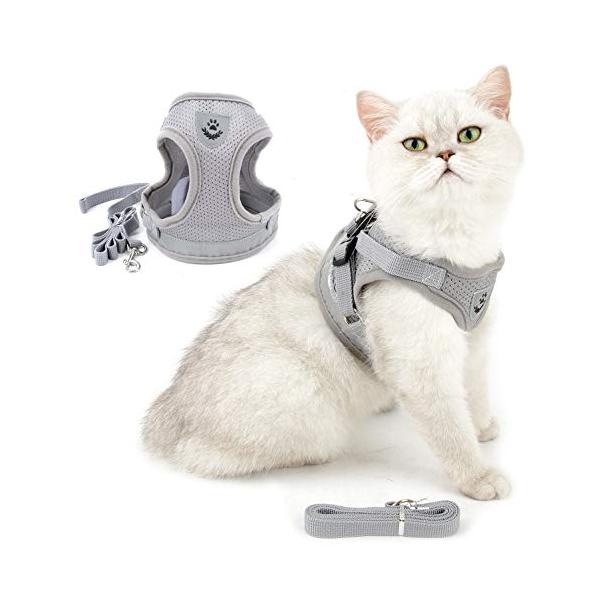 軽量グレー/Lサイズ (x 1)/CWYP00128-1-Gray-L・Size:Lサイズ (x 1)Color:グレー・パッケージ個数:1・サイズL：胸囲 44cm リード 120cm;ペットハーネスリードセットに関するご質問は、お気軽に...