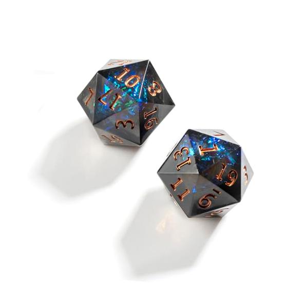 グリーン ブラック/-/-・Color:グリーン ブラック・2個 多面体ダイス D20サイコロ 20面 レジン ダイス22mm Dungeons and Dragons 、DND、 TRPG、 MTGなどテーブルゲーム用・耐久性と耐久性のあ...