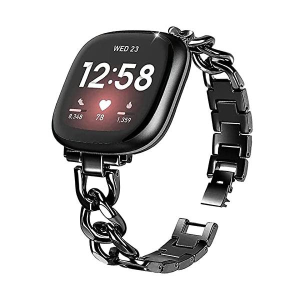 A-ブラック/-/-・Color:A-ブラック・?対応機種Fitbit Versa 4/Fitbit Versa 3/Fitbit Sense 2/Fitbit Sense 対応のステンレス製金属バンド。（バンドだけで、ウォッチ本体は含まれ...