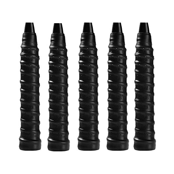 ブラック/-/-・Color:ブラック・パッケージグリップバンド5本入り、ブラック。長さ約110cm、幅約2.5cm、厚さ約0.7mm。・材質テニスグリップベルトは素材PUで、優れた耐摩耗性、ソフトで快適、握力が弱い人でもしっかりと握れます...
