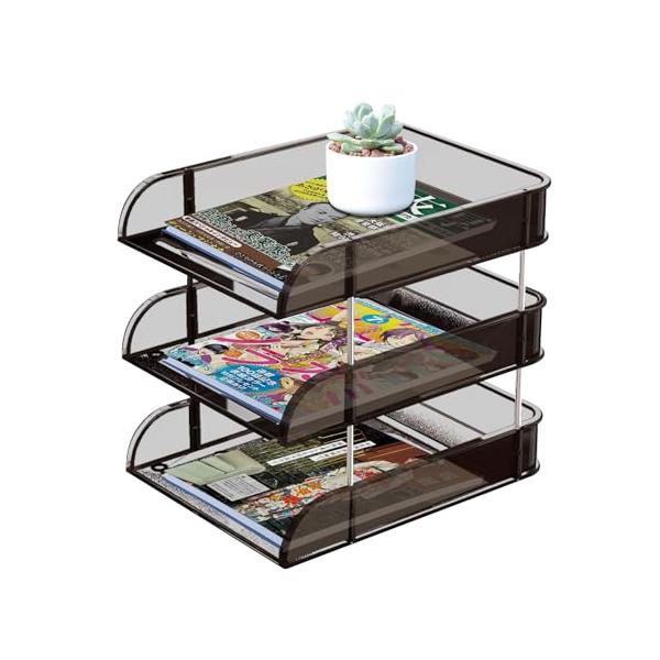 コンテンポラリー透明ブラック/3pcs/set/WJP01・Color:透明ブラックSize:3pcs/set・デスクトップ収納スペースこのレタートレイは4層に積み重ねることができ、スペースを効率的に利用できます。そのサイズは、A4の書類を...