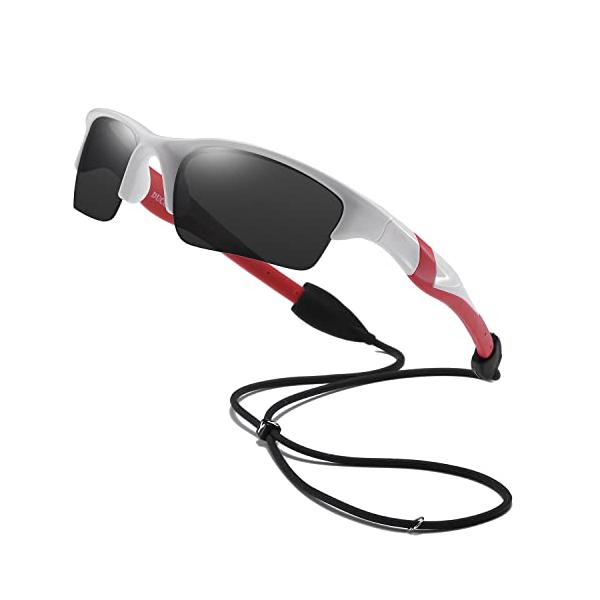 ヴィンテージホワイト/レッド/Free Size/K014・Color:ホワイト/レッド・子供偏光サングラス??子供用に特別に設計されたサイズとフィット感で、快適で確実な装着を提供します。子供の顔に合わせて調整。・UV400保護レンズ??有...