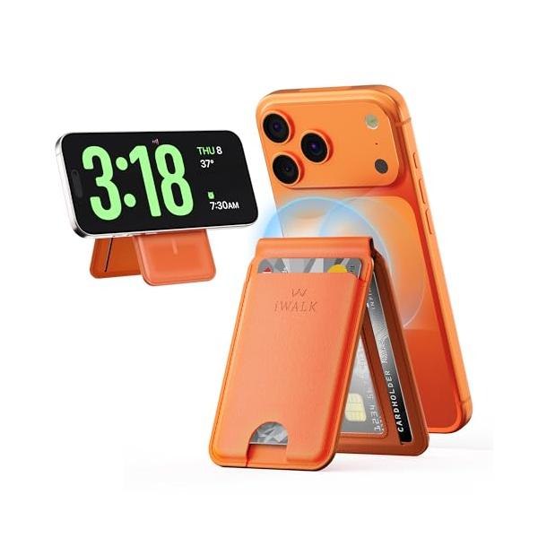 オレンジ/-/MXW001・Color:オレンジ・超強力磁力固定iWALK スマホカードケースは強力な磁力を内蔵しており、磁力は3 200gに達します。カードケースはスマートフォンにしっかりと固定できます。日常の使用や頻繁な取り外しの際にも...